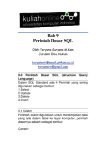 Materi 9 Perintah Dasar Sql - Repository
